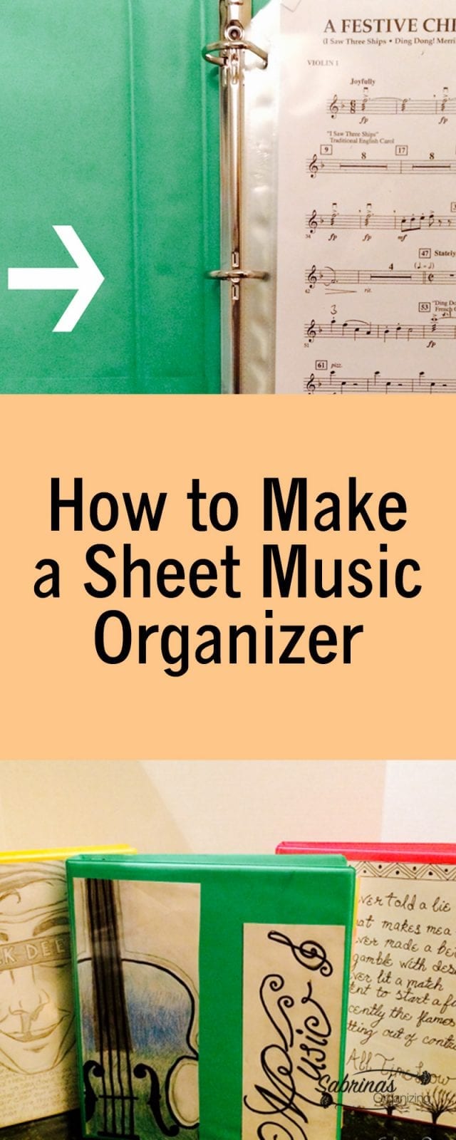 How to Make a Sheet Music Organizer - Sabrinas Organizing
