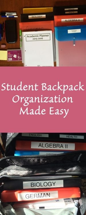 Backpack Organization | Sabrina's Organizing