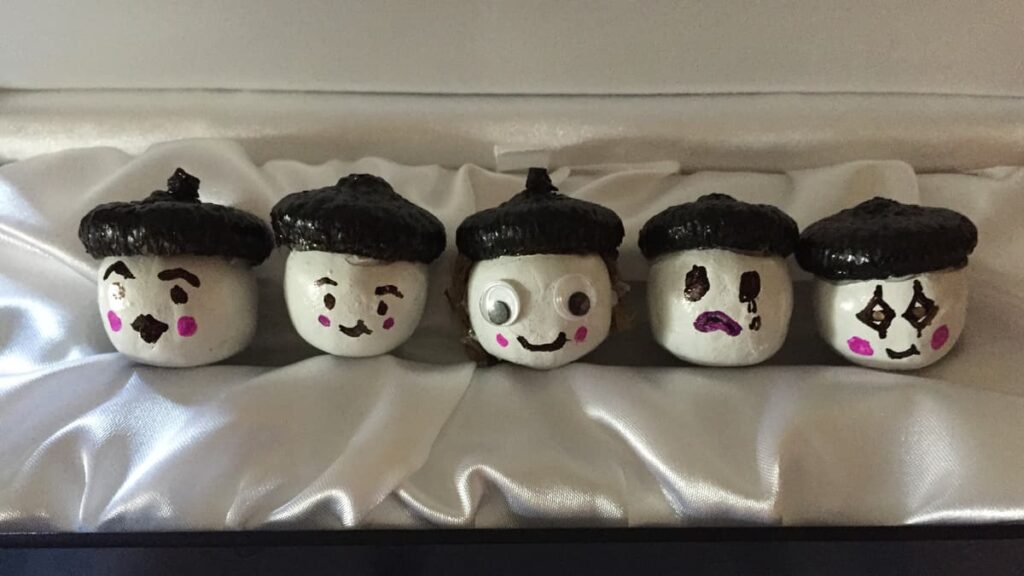 Acorn Mime People Craft Upcycle Project - Sabrinas Organizing