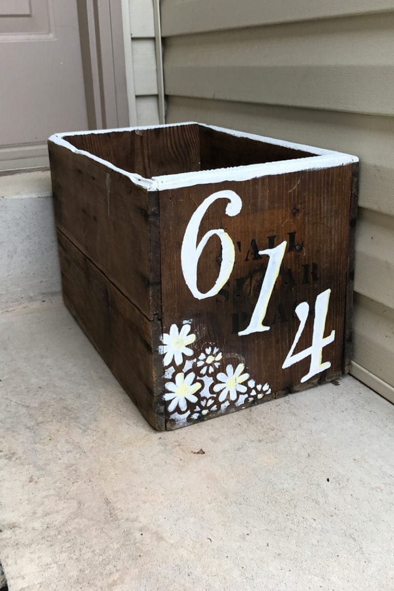 How to Update a DIY Front Porch Storage Box - Sabrinas Organizing