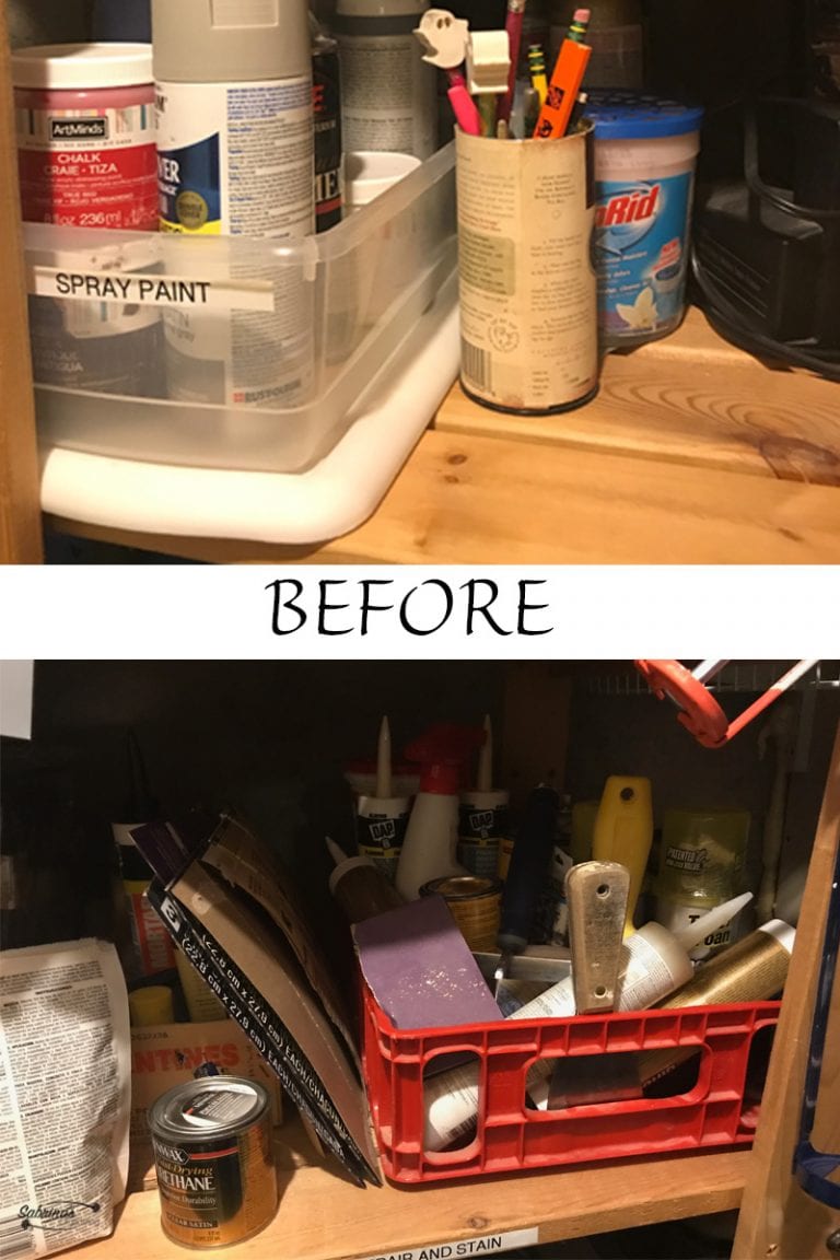 How to Make A DIY Spray Bottles Organizer - Sabrinas Organizing