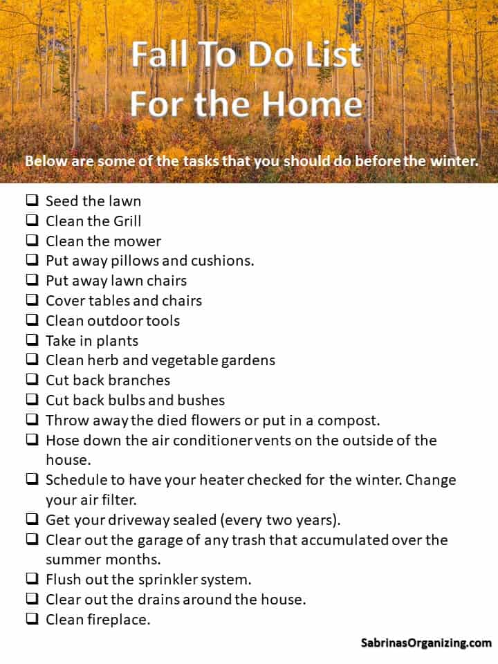 How to Make a Winterize Your Home Checklist - Sabrinas Organizing