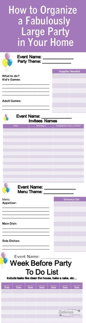 How to Organize a Large Party in Your Home - Sabrinas Organizing
