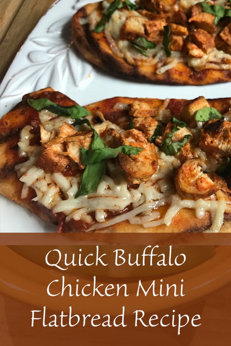 Quick Buffalo Chicken Mini Flatbread Recipe - Sabrinas Organizing