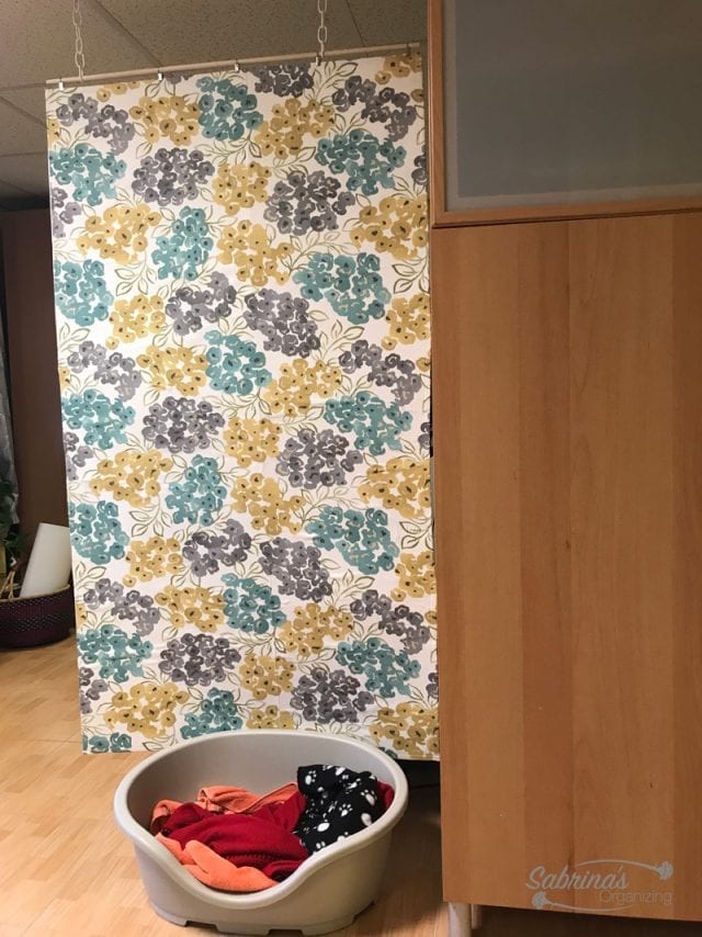 How to Create a DIY Fabric Room Divider - Sabrinas Organizing