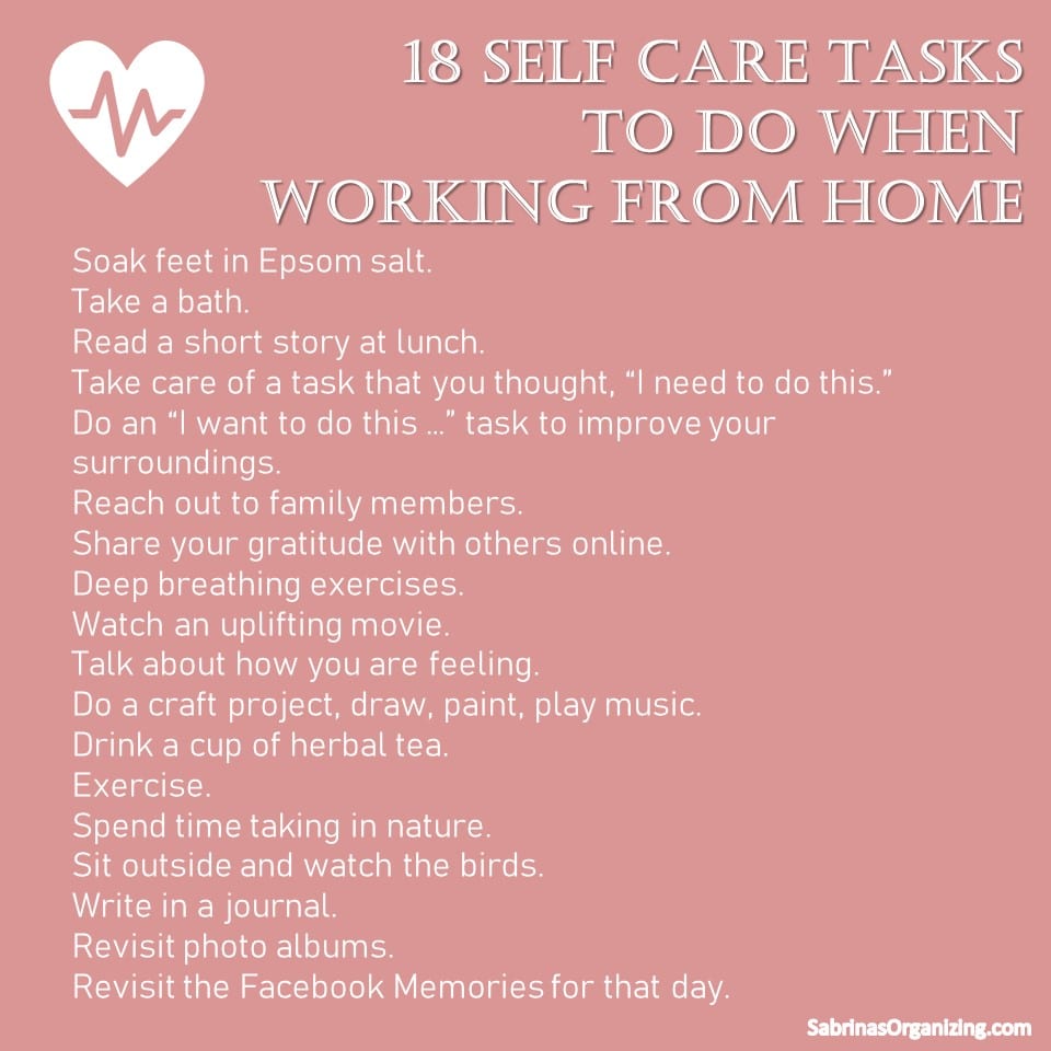 How to Practice Self Care when Working from Home