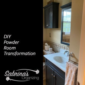 Simple DIY Powder Room Transformation - Sabrinas Organizing