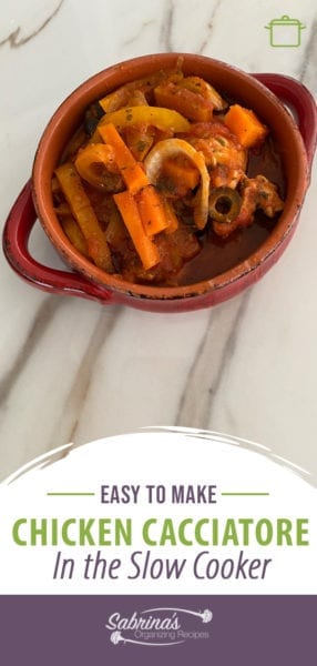 Chicken Cacciatore Recipe in the Slow Cooker - Sabrinas Organizing