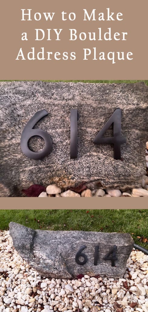 DIY Boulder Address Plaque - Sabrinas Organizing