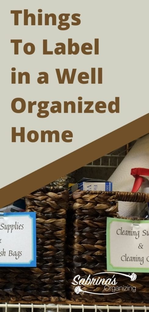 Things To Label in a Well Organized Home