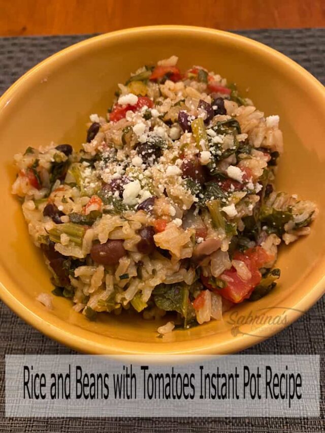 Rice and Beans with Tomatoes Instant Pot Recipe - Sabrinas Organizing