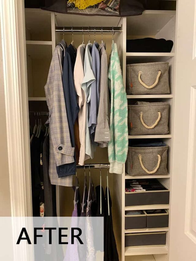 Small Closet Organization: How I Organized a Tiny Bedroom Closet for $50