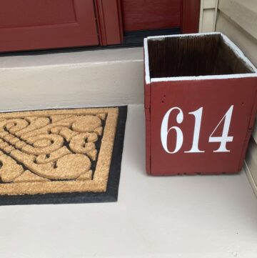 How to Update a DIY Front Porch Storage Box - Sabrinas Organizing