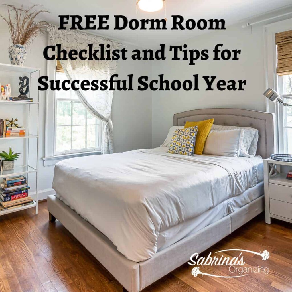 FREE Dorm Room Checklist and Tips for Successful School Year