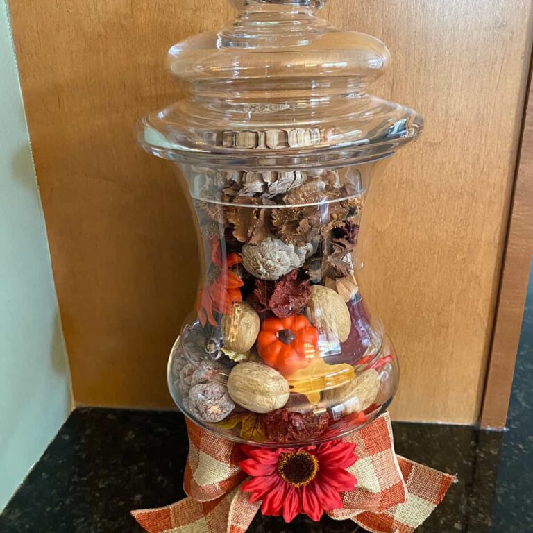 How to Make Cute Fall Apothecary Jars - Sabrinas Organizing