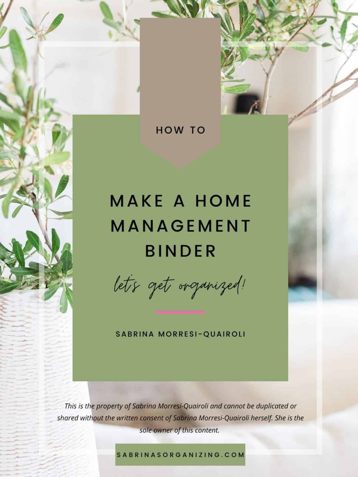 How to Make a Useful Home Management Plan and Binder