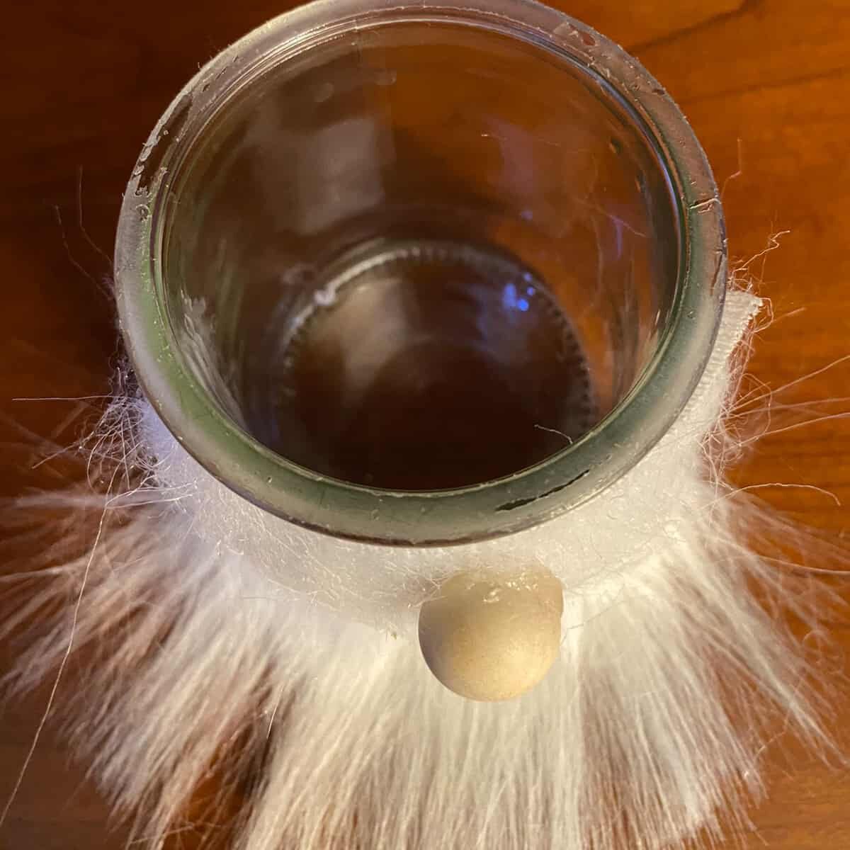 How to Upcycle a Glass Yogurt Jar into A Gnome Storage