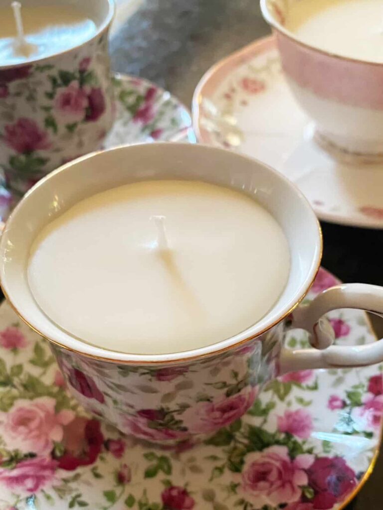 DIY TeaCup Candle Project - Sabrinas Organizing