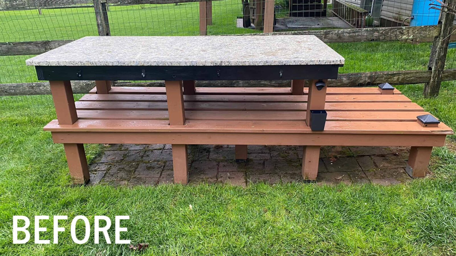 How to Transform a BBQ Table into a DIY Buffet Table - Sabrinas Organizing