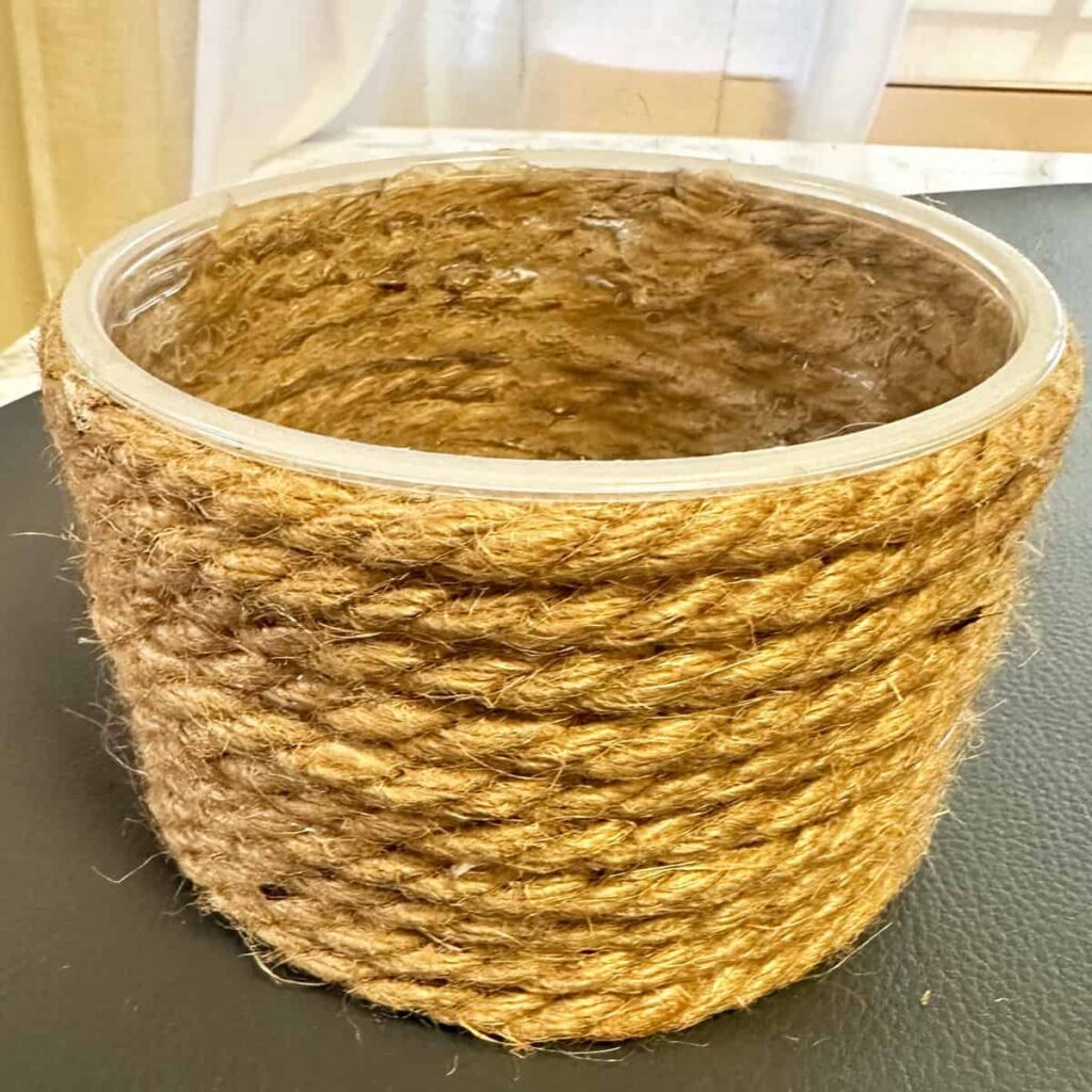 Upcycle Large Yogurt Container Idea - Sabrinas Organizing