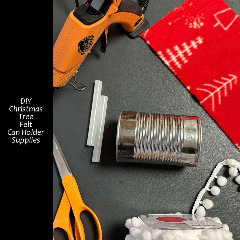 How to Make a DIY Christmas Tree Felt Can Holder - Sabrinas Organizing