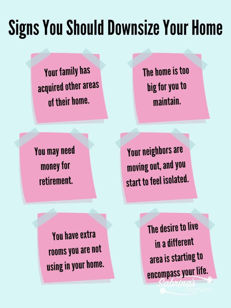The Benefits to Downsize Your Home - Sabrinas Organizing