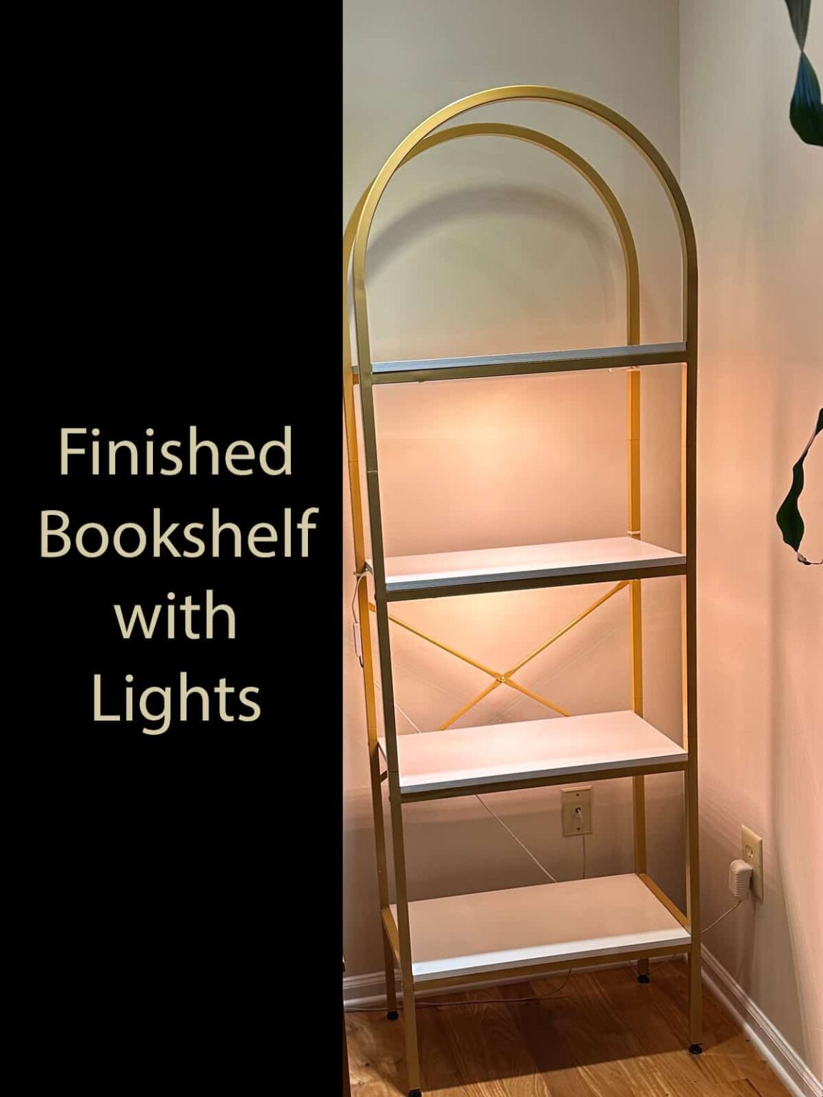 DIY Bookshelf Lighting Idea For Your Home - Sabrinas Organizing