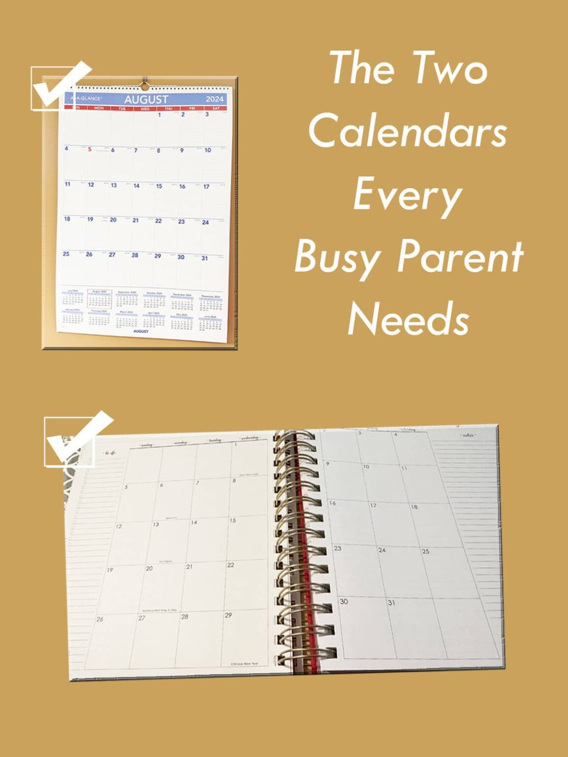 Two Calendars Busy Moms Need for Optimal Productivity - Sabrinas Organizing