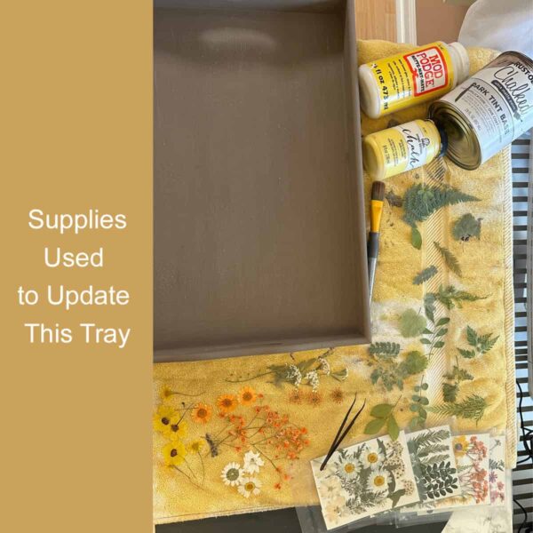 How to Decorate a Tray with Pressed Flowers using Mod Podge - Sabrinas ...
