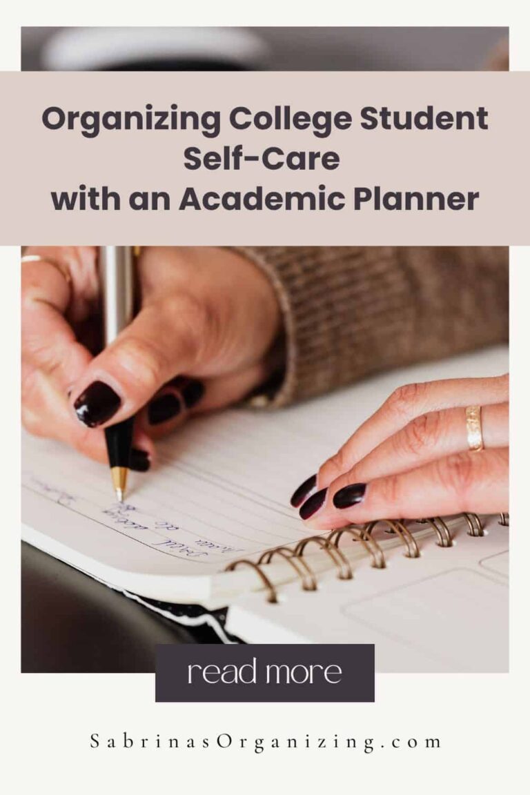 Organizing College Student Self Care with an Academic Planner ...