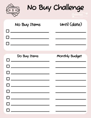 No Buy Challenge - Stop spending and start saving - Sabrinas Organizing