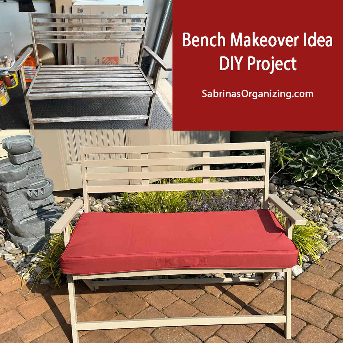 Bench Makeover Idea - DIY Project - Step by Step Instructions ...