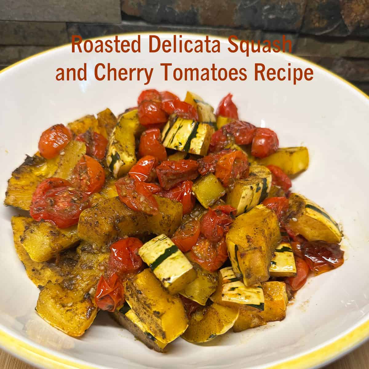 Roasted Delicata Squash and Cherry Tomatoes Recipe - Sabrinas Organizing